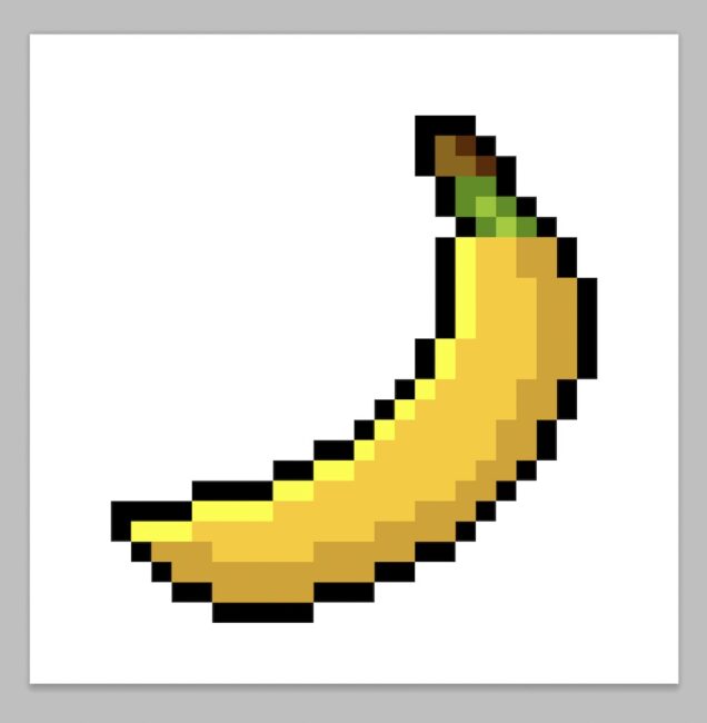 How to Make a Pixel Art Banana - Mega Voxels