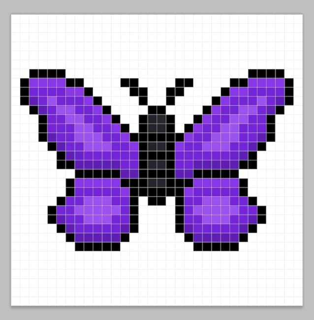 How to Make a Pixel Art Butterfly - Mega Voxels