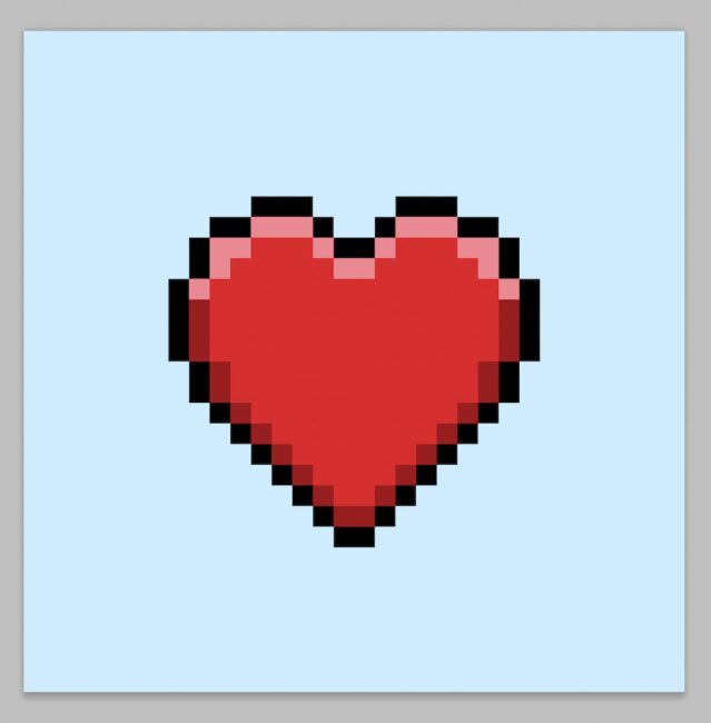 How to Make a Pixel Art Heart - Mega Voxels