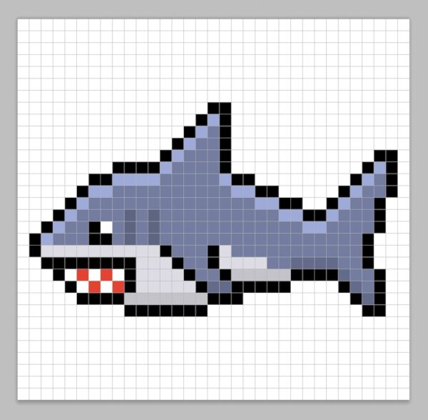 How to Make a Pixel Art Shark - Mega Voxels