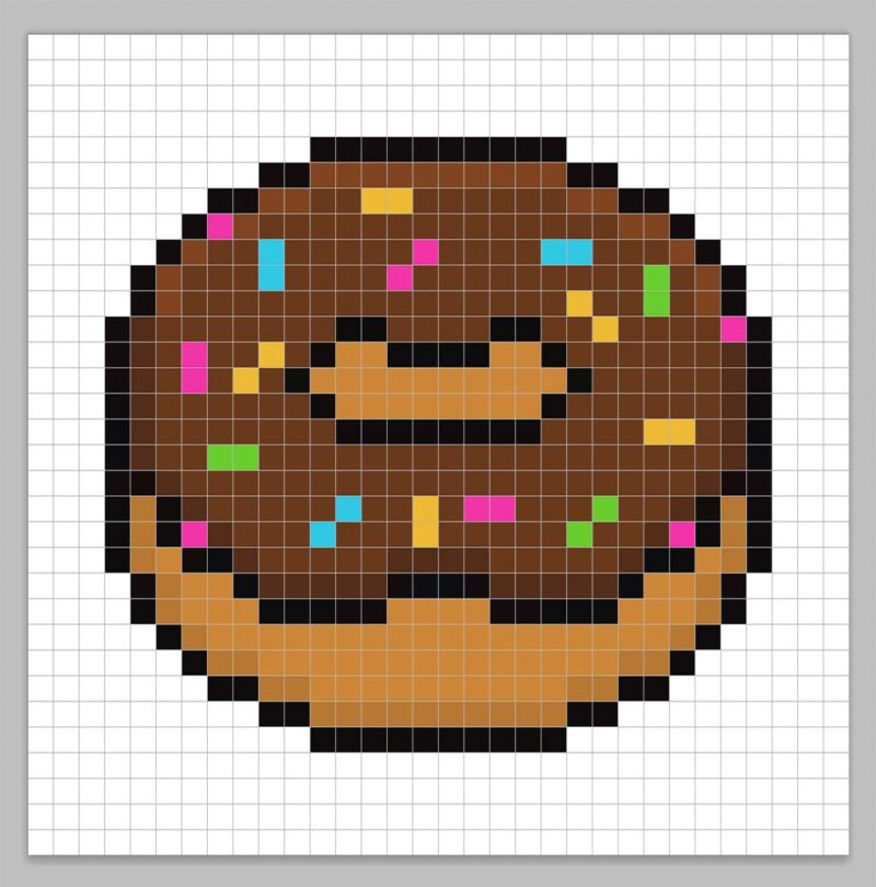 How to Make a Pixel Art Donut - Mega Voxels