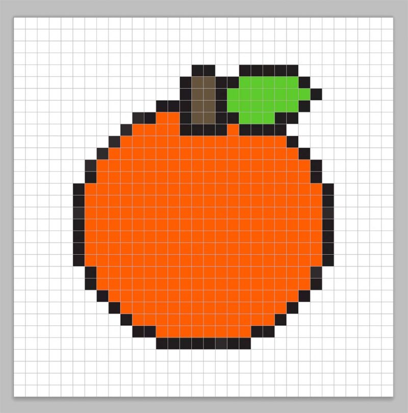 How to Make a Pixel Art Orange - Mega Voxels