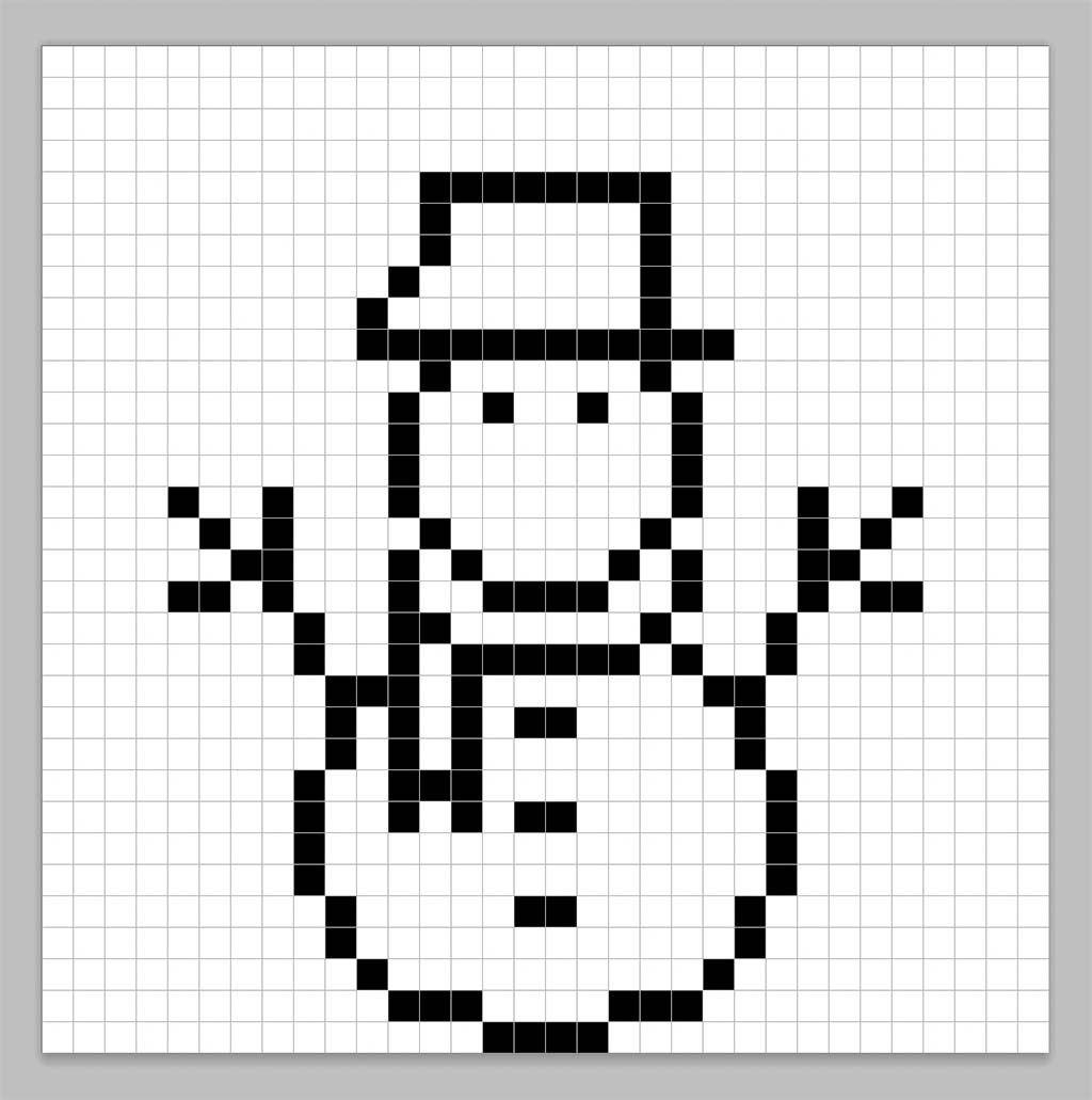 How to Make a Pixel Art Snowman - Mega Voxels