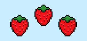 How to Make a Pixel Art Strawberry - Mega Voxels
