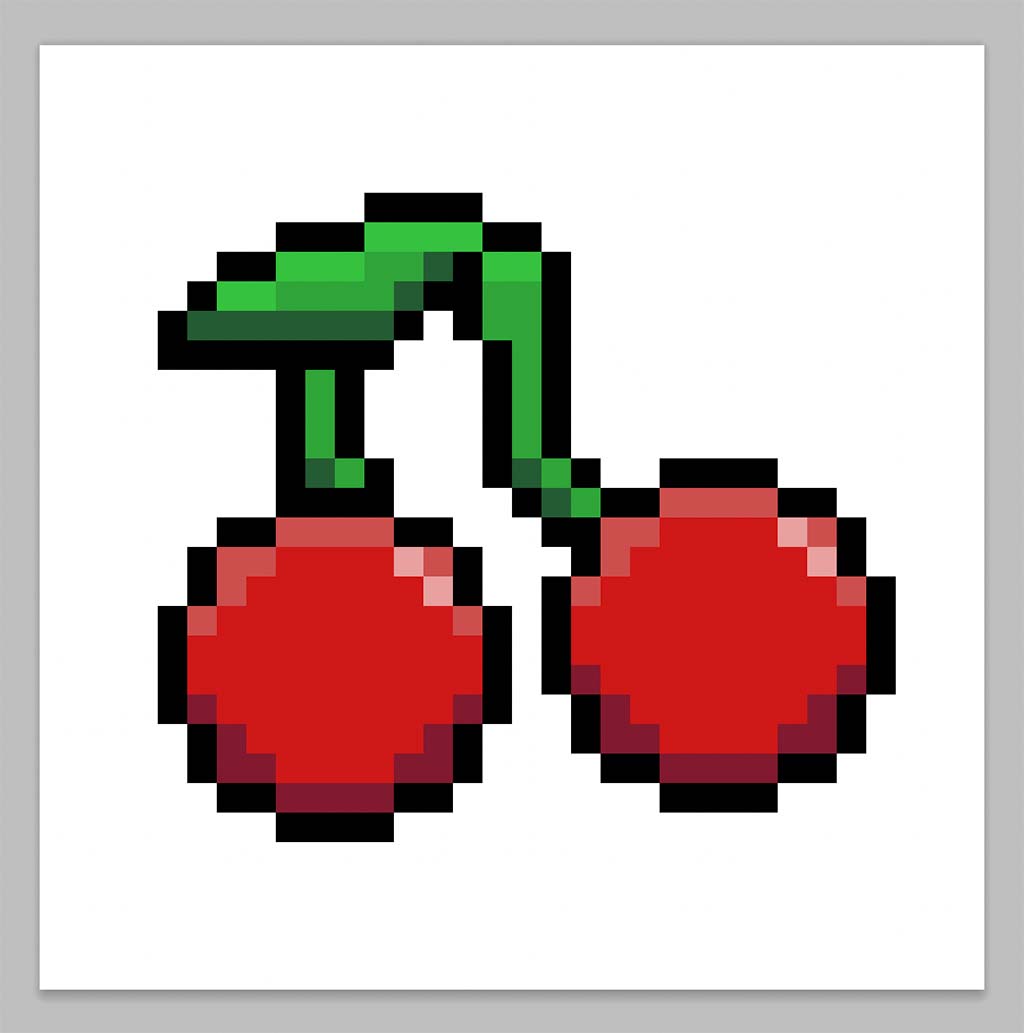 How to Make a Pixel Art Cherry - Mega Voxels
