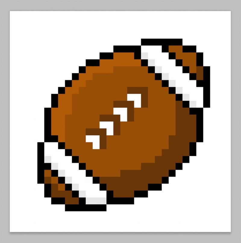 How to Make a Pixel Art Football - Mega Voxels