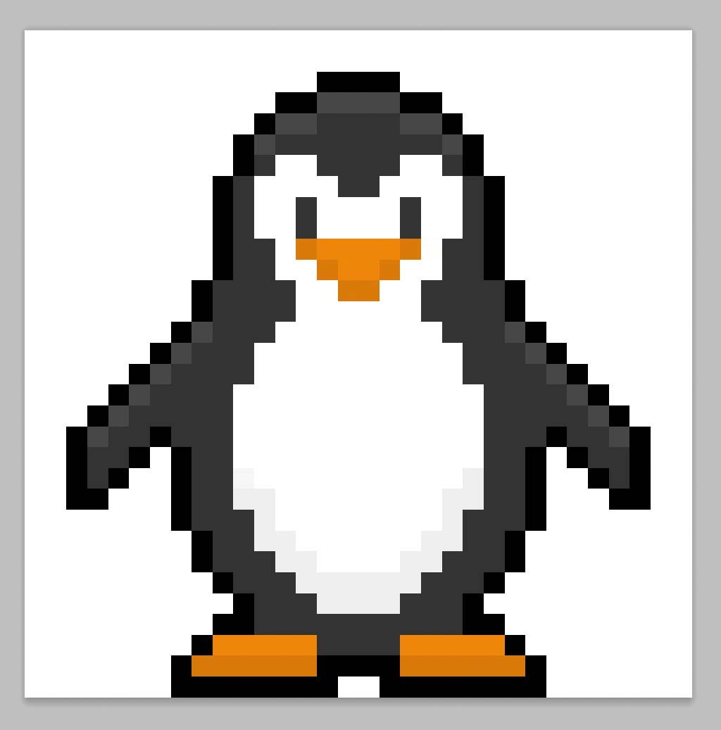 How to Make a Pixel Art Penguin - Mega Voxels
