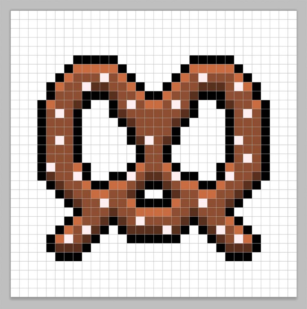 How to Make a Pixel Art Pretzel - Mega Voxels