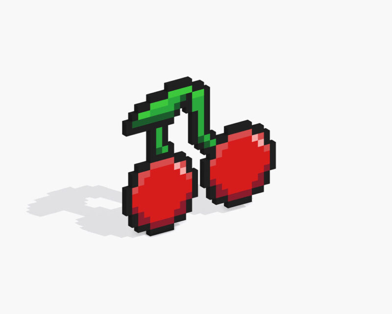 How to Make a Pixel Art Cherry - Mega Voxels