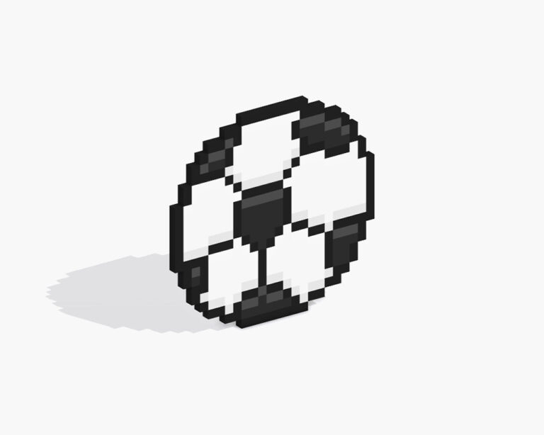 How to Make a Pixel Art Soccer Ball - Mega Voxels