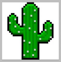 How to Make a Pixel Art Cactus - Mega Voxels