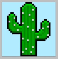 How to Make a Pixel Art Cactus - Mega Voxels