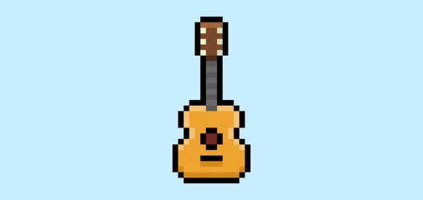 How to Make a Pixel Art Guitar - Mega Voxels