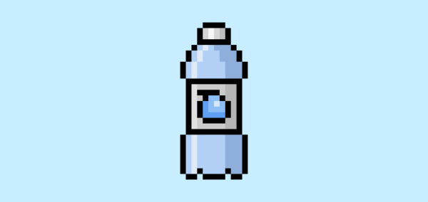 How to Make a Pixel Art Water Bottle - Mega Voxels