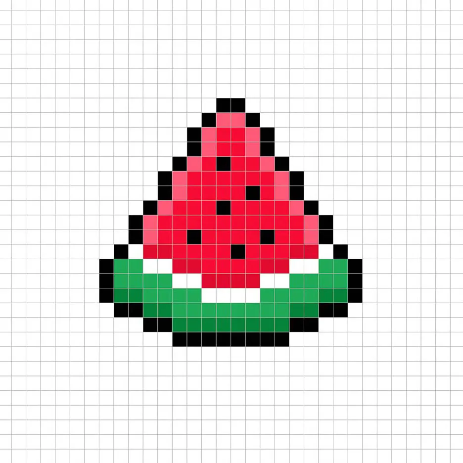 How To Draw Watermelon Pixel Art Mega Voxels