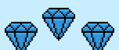 How to Make a Pixel Art Diamond - Mega Voxels