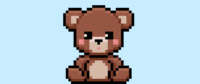 How to Make a Pixel Art Teddy Bear - Mega Voxels
